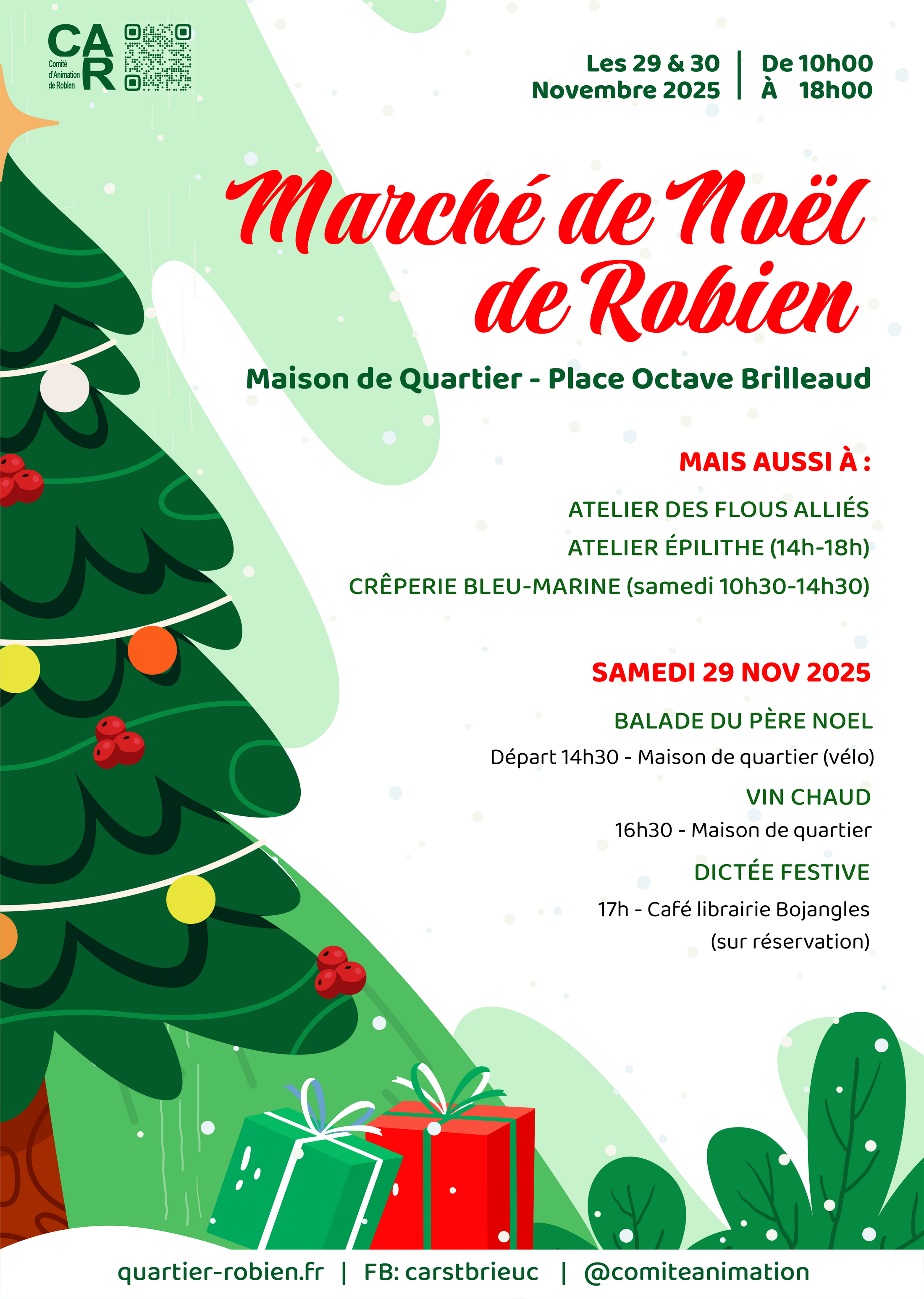 Marché de Noel de Robien les 29 et 30 novembre